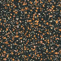 China False Stone Slabs Terrazzo Porcelain Tile Floor Decoration Black Color for sale