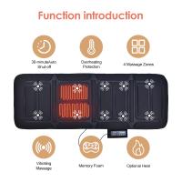 China Body Vibration Motors and Therapy Heating Pad Massage Bed Topper Memory Foam Mattress for Adults for sale