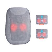 China Shiatsu Lower Back Stretcher Vibrating Heating Massager Back Lumbar Support Therapy Massager for sale