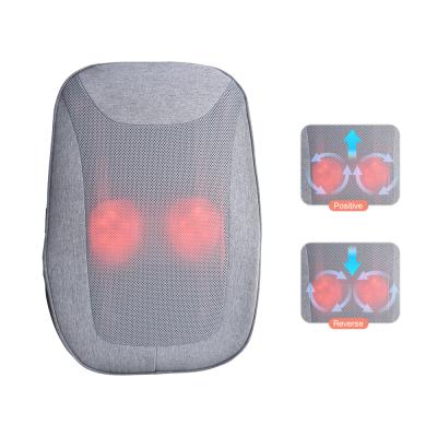 China Shiatsu Lower Back Stretcher Vibrating Heating Massager Back Lumbar Support Therapy Massager for sale