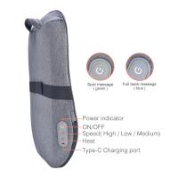 China Shiatsu Lower Back Stretcher Vibrating Heating Massager Back Lumbar Support Therapy Massager for sale