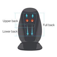 China Shiatsu Custom Colors Car Heated Seat Back Massage Cushion airbag Electric Office Chair Massager for sale