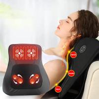 China Custom Car Home Electric Back Massager Kneading Shiatsu Vibrating Massage Cushion for sale