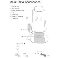 China Home Office Chair Massage Pad Infrared Heat Kneading Electric Shiatsu Back Seat Massage Cushion for sale