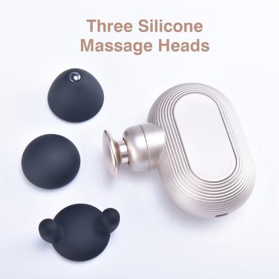 China 4 Speed Percussion Massage Gun Brushless Mini  Pocket Force Palm Size Massager Gun for sale