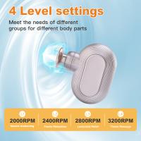 China 4 Speed Percussion Massage Gun Brushless Mini  Pocket Force Palm Size Massager Gun for sale