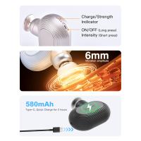 China Travel Size Pain Relief Small Handheld Compact Relieve Fetigue Full Body Vibration Massager with Interchangeable Heads for sale