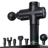 China 30 Gear Adjustment Wireless Remote Control Massage Gun with 6 Massage Heads for Full-Body Relaxation for sale