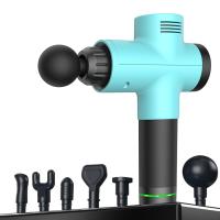 China 30 Gear Adjustment Wireless Remote Control Massage Gun with 6 Massage Heads for Full-Body Relaxation for sale