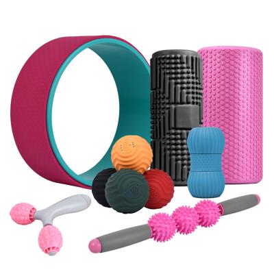 China New Yoga Column Muscle Athletic Equipment Workout  Vibration Hollow  Yoga Foam Roller Massage Set Soft Supplier  High Density for sale
