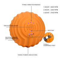 China Oem Vibration Self Heating Deep Tissue Small Hand Grips Pain Massage Ball Roller Relief Fitness Massage Ball for Sore Muscle for sale
