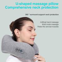 China Best Seller Portable U Shape Massage Shiatsu Neck Mssager Cordless Neck Massage Airplane Car Travel Pillow for sale