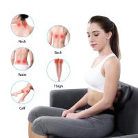 China Rechargeable Kneading  Shiatsu Heating Neck and Waist Massage Pillow for sale