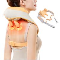 China Electric Shiatsu Therapy Back Neck Shoulder Kneading Massage Shawl Deep Tissue Heating Neck Massager for sale