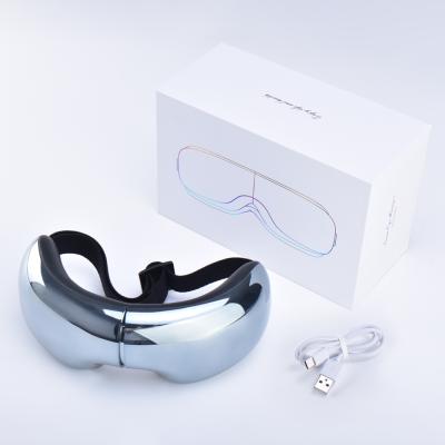 China Wireless Integrated Mode Red Light Smart Bluetooth Grey Sleep Mask Eye Massager With Remote for sale
