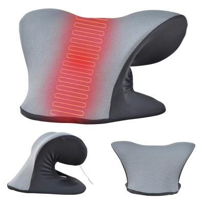 China Custom Pu Polyurethane Cervical Heated Gery Back Neck Relaxer Stretcher for Neck Pain Relief for sale