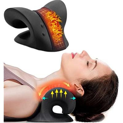 China Neck Pain Relief Heated Cervical Traction Device Pillow Neck Stretcher with Graphene Heating Pad for sale