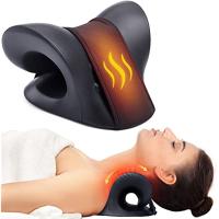 China Neck Pain Relief Heated Cervical Traction Device Pillow Neck Stretcher with Graphene Heating Pad for sale