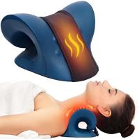 China Neck Pain Relief Heated Cervical Traction Device Pillow Neck Stretcher with Graphene Heating Pad for sale