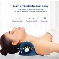 China Neck Pain Relief Heated Cervical Traction Device Pillow Neck Stretcher with Graphene Heating Pad for sale