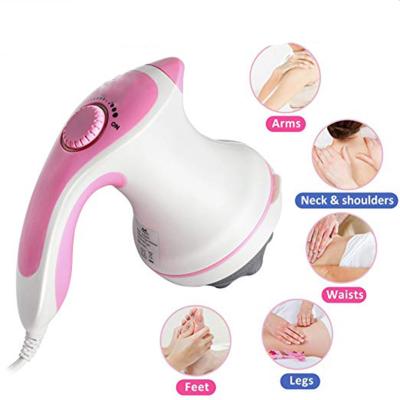 China Electric Handheld Massage Hammer with 3 Adjustable Vibration Velocities and PU Leather Mesh Cover for Full Body Relief for sale