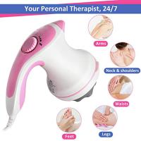 China Electric Handheld Massage Hammer with 3 Adjustable Vibration Velocities and PU Leather Mesh Cover for Full Body Relief for sale
