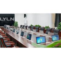 China Motorized Retractable Monitor Integrated With Conference Discussion Unit, Microphone is retractable for sale