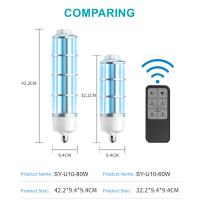 China Quartz Glass Ultraviolet Bactericidal Light 80w AC110V 40m2 PIR Sensor for sale