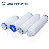 China PES Pleated Membrane Filter Cartridge 10 Inch PES Filter 0.22 μM / 0.45 μM Cap 226 / 222 for sale