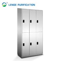 China Anti Corrosion Three Door Sloping Top Stainless Steel Furniture Cabinet With Lock for sale