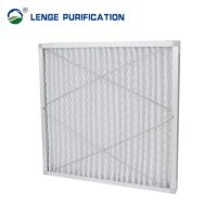China G4 Pleated Pre Filter Galvanized Iron Dual Rack Frame With PP Non Woven Fabrics for sale