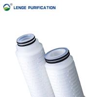 China 222 Fin PFA Pleated Filter Cartridge With Perfluorinated Flat Gasket for sale