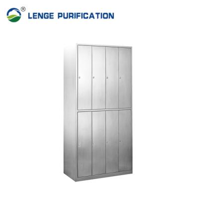 China Flat Top Stainless Steel Furnishing Eight Door Cabinet With Lock for sale