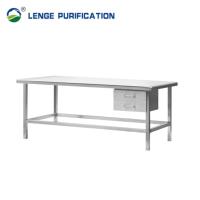 China Hospital Stainless Steel Furnishing 1400mm X 800mm X 800mm Fully Welding Stainless Steel Table With Drawer for sale