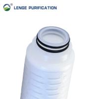 China 10 Inch PP Core PVDF Pleated Polyester Cartridge Filter With Fluorine Rubber for sale