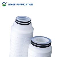 China 40 Inch Pleated PFA Filter Cartridge With 0.45um PTFE Membrane for sale