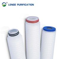 China Nylon 66 Pleated Filter Cartridge 5 Inch PP Core With 226 PP Fins for sale