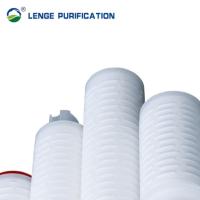 China Ptfe Pleated Filter Cartridge 2.5 Inch 226 Fins With 0.22um Membrane for sale