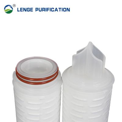 China Ptfe Pleated Filter Cartridge 2.5 Inch 226 Fins With 0.22um Membrane for sale