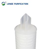 China 5 Inch Diameter Glass Fibre Pleated Filter Cartridge With 222 Fins for sale