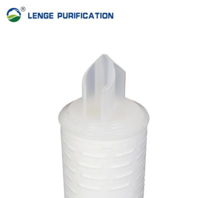 China 5 Inch Diameter Glass Fibre Pleated Filter Cartridge With 222 Fins for sale