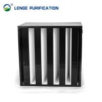 China H14 Cleanroom ABS V - Bank Cleanroom HEPA Filter For 0.1um Dust Particle for sale