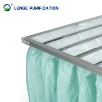 China 592 × 592 × 480 F7 Aluminum Frame Bag Medium Pleat Air Filter With PP Non Woven Fabrics for sale