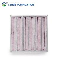 China M6 Galvanized Steel 6 Bag Pre Pleat Pre Cleaner With Pink PP Complex Fibre for sale