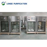 China SUS304 Inner Size 600 X 600 X 1000 Corner Type Dynamic Pass Through Box For Transfering Goods for sale