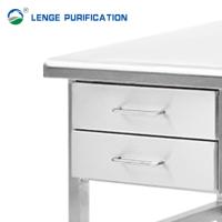 China Fully Welding Stainless Steel Furnishing 800mm X 800mm X 800mm Stainless Steel Desk With Drawer for sale