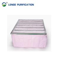 China M6 Galvanized Steel 6 Bag Pre Pleat Pre Cleaner With Pink PP Complex Fibre for sale