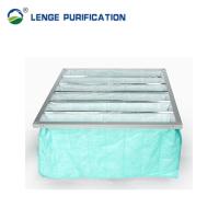China 592 × 592 × 480 F7 Aluminum Frame Bag Medium Pleat Air Filter With PP Non Woven Fabrics for sale