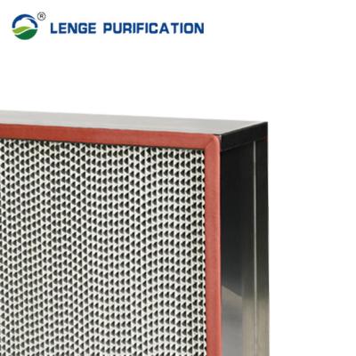 China Over 280 ℃ H13 Separator Clean Room HEPA Filter With Stainless Steel Frame for sale