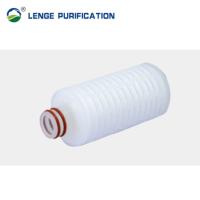 China 0.22μM + 0.45μM Pleated Filter Cartridge 20 Inch With Double PES Membrane for sale